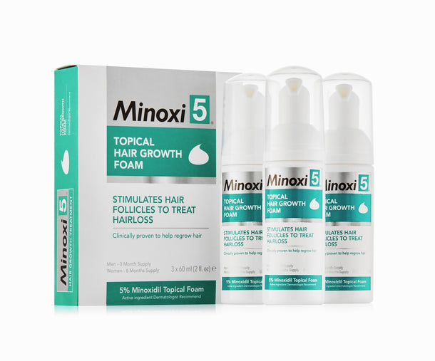 Minoxi5 Minoxidil FOAM , 3 PACK – Shop Minoxidil